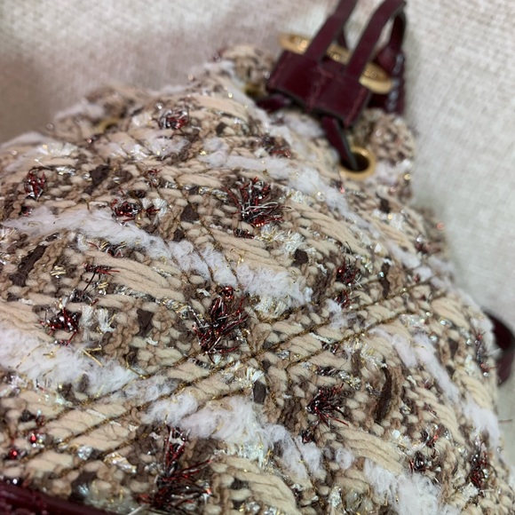 Tory Burch | Bags | Tory Burch Multi Colored Tweed Fleming Mini Bucket ...